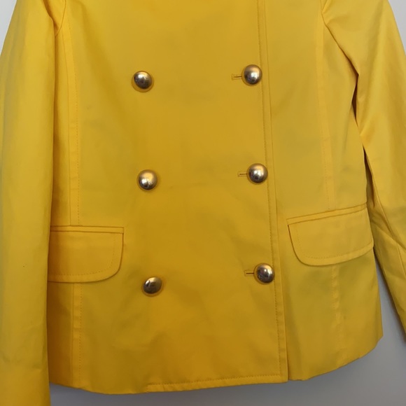 J. Crew | Jackets & Coats | J Crew Yellow Lemon Trudy Cotton Jacket ...